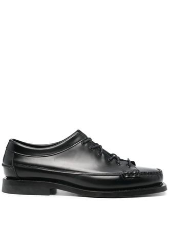Hereu mocassins Priego &agrave; design carr&eacute; - Noir