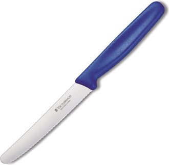 Victorinox by Swiss Army Standard Blue Handle Tomato/Table Wavy Edge - 11cm