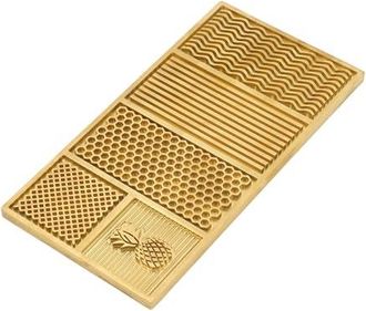 CHICIRIS Plateau &agrave; Gla&ccedil;ons en Laiton, Plaque Destampage &eacute;l&eacute;gante en Forme de Cube de Whisky pour Cocktails, fabriqu&eacute; en 5 Secondes, pour les Amateurs de Cockta