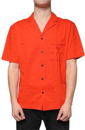 Dolce & Gabbana Homme, Chemises, Orange, Taille: S Button Down Shirt