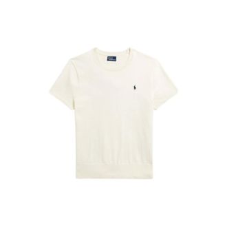 Polo Ralph Lauren Femme, Tops, Beige, Taille: 40 FR Pull Polo à manches courtes