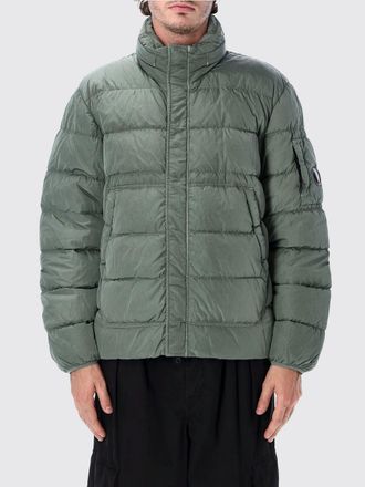 C.P. Company C. P. COMPANY Kurze Stepp-Pufferjacke aus Nylon mit hohem Kragen und Logo
