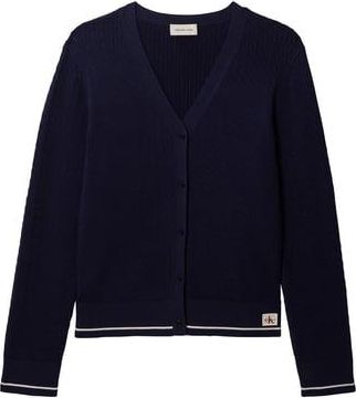 Calvin Klein Gilet maille torsad&eacute;e en coton m&eacute;lang&eacute;