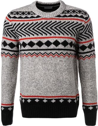 Pierre Cardin Herren Strickpullover blau Gemustert