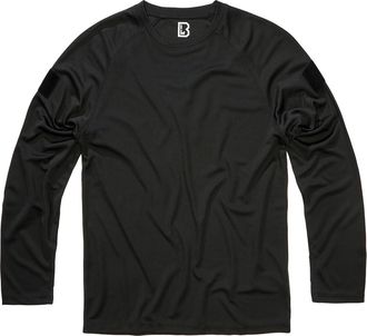 Brandit Quick Dry Shirt Longsleeve, Farbe: Black, Gr&ouml;&szlig;e: 6XL