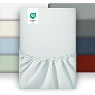 Puredown Lot de 2 Drap Housse 140x190 cm avec Bonnet de 30 cm pour Matelas Épais - Protège-Matelas Polyester Microfibre Brossée, Parure de Lit Certifié Oeko-Te