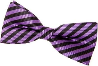 Retreez Noeud papillon tiss&eacute; pr&eacute;-nou&eacute; pour homme 11,5 cm, Violet et noir., taille unique