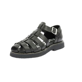 Kickers Damen Kick Lergo Flache Sandale, Schwarz, 38 EU