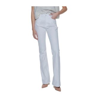 Guess Wei&szlig;e einfarbige Hose Fr&uuml;hling/Sommer - - Trousers - Damen - Wei&szlig; - W32 L34