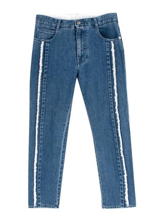 Stella McCartney Blue Fringed Detail Straight Leg jeans Size 26/66