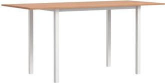 HOMCOM Table &agrave; Manger Extensible, Table de Cuisine pour 6 Personnes, avec Grand Plateau Cadre en Acier, Design Moderne, Marron