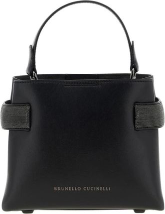 Brunello Cucinelli Femme, Sacs, Noir, Taille: ONE Size Handle Handbag