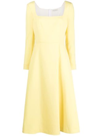 Emilia Wickstead Ausgestelltes Midikleid - Gelb