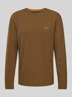 Boss Orange by Hugo Boss Regular Fit Langarmshirt mit Label-Stitching Modell TEMPESTO