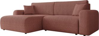 Mirjan24 Ecksofa Fegror Cord, Eckcouch mit Bettkasten und Schlaffunktion, Elegante Couch, Polsterecke Sofa, Couchgarnitur, Schlafsofa, Bettsofa, Seite Universa