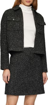 s.Oliver Kurzer Bouclé-Rock mit verdecktem Reißverschluss