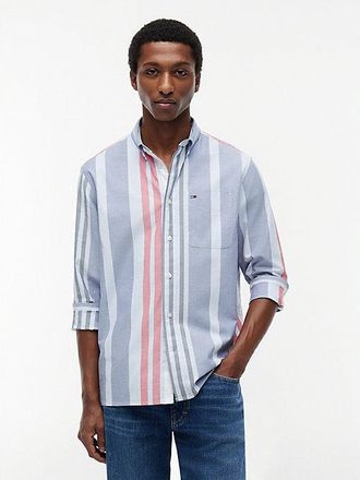 Tommy Hilfiger Chemise Oxford d&eacute;contract&eacute;e &agrave; rayures
