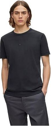 BOSS Hommes Tegood T-Shirt en Coton flamm&eacute; avec d&eacute;tail logot&eacute;