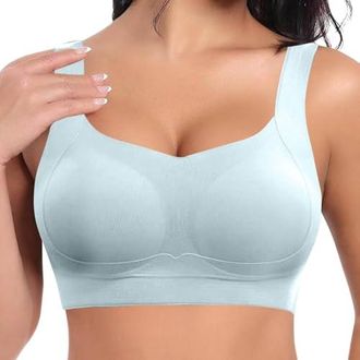 Generic Soutien Gorge Invisible Soutien Gorge sans Armature Brassiere Femme sans Armature De Classique Fermeture Devant Zip Seamless Soutien Doux Tissu Extens