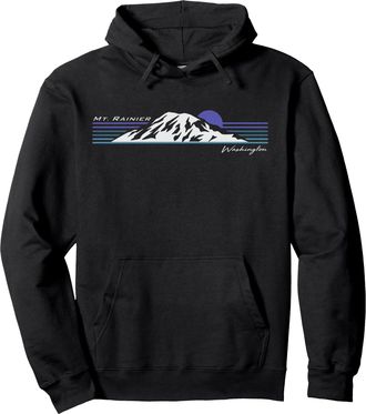 Trendy Apparel Mt. Rainier Washington Retro 90s Gradient Pullover Hoodie