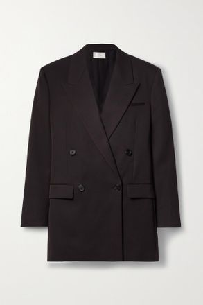 The Row Myriam Doppelreihiger Blazer Aus Woll-twill - Braun