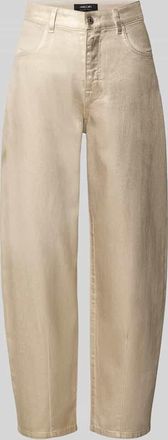 Marc Cain Straight Fit Jeans aus Baumwoll-Mix in gl&auml;nzender Optik