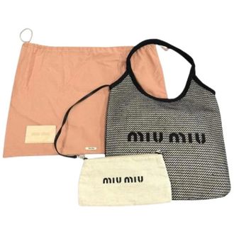 Miu Miu Sac cabas Pouch Pre-owned - Femme - Pre-owned - Gris - Taille: ONE Size