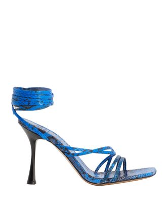 8 by YOOX PRINTED LEATHER HEELED SANDAL