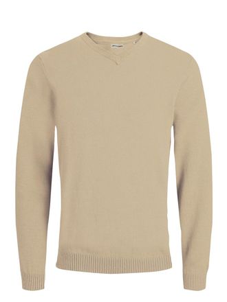 Jack & Jones Herren JJEBASIC Knit V-Neck, Crockery, XXXL