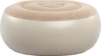 BESPORTBLE NUOBESTY Aufblasbarer Fu&szlig;hocker mit Beflockung PVC Sitzhocker 70X60X31cm Leichter Reise Sitz Tragbarer Luft Fu&szlig;hocker f&uuml;r Freizeit und Zuhause