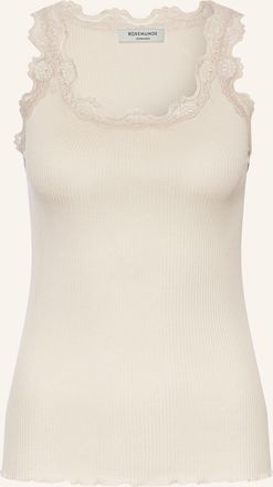 Rosemunde Seidentop Babette Mit Spitze weiss