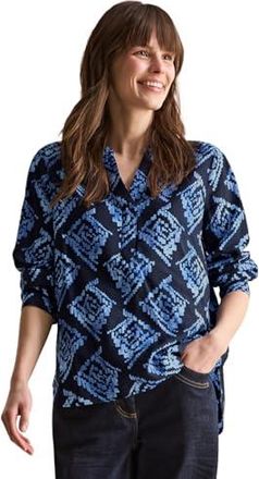 Cecil B345310 Chemisier imprimé, Bleu Universel, XL Femmes