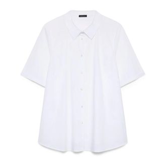 Fiorella Rubino Femme, Blouses et Chemises, Blanc, Taille: 48 FR Chemise en popeline de coton