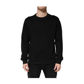 Dolce & Gabbana Cotton Crewneck Sweater - - Knitwear - Herren - Schwarzk - XL