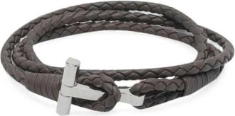 Tom Ford Bracelet en cuir tress&eacute; Tom Ford