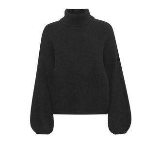Gestuz Schwarzer Rollkragenpullover Alphagz Stil - - Knitwear - Damen - Schwarzk - XL