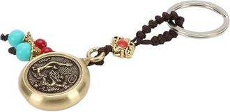 Generic Porte-cl&eacute;s en laiton avec douze porte-cl&eacute;s pouvant tourner et transporter des pendentifs en laiton pour attirer la richesse et la richesse sangle de p