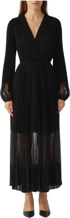 Twinset Femme, Robes, Noir, Taille: 38 FR Long georgette and tulle dress