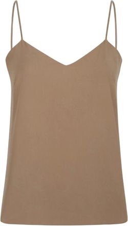Max Mara Femme, Tops, Brun, Taille: 38 FR Silk Canvas Top