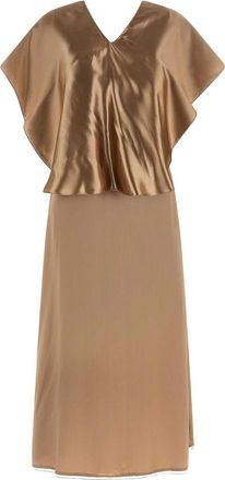 Fabiana Filippi Robe Au Genou - Beige