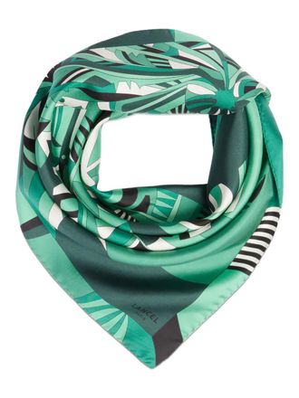 Lancel foulard en soie à imprimé Arabesque - Vert