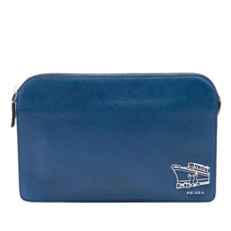 Prada Pre-owned Vintage Clutch - - Pre-owned - Damen - Blau - ONE SIZE