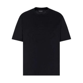 Emporio Armani Crewneck T-Shirt - - Tops - Herren - Blau - XS