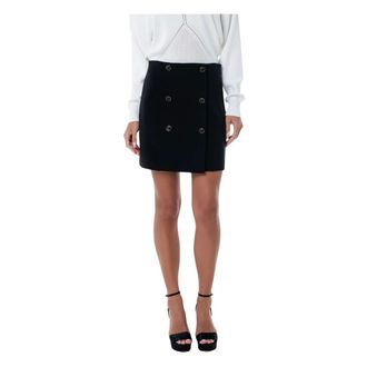 Marciano Femme, Jupes, Noir, Taille: 44 FR Mini-jupe Gwen boutonn&eacute;e