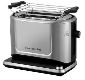 Russell Hobbs Grille Pain [Programmable] Attentiv (Fentes extra larges, Tactile, m&eacute;morisele brunissage, Tout type de pain, Sur&eacute;l&eacute;vation, Chauffe Viennoiserie,Tiroir