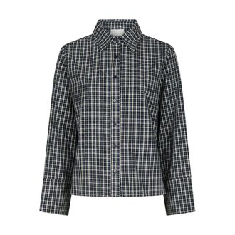 Neo Noir Drew Check Shirt - - Blouses & Shirts - Damen - Blau - S
