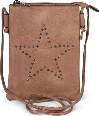 styleBREAKER Umh&auml;ngetasche Mini Umh&auml;ngetasche mit Nieten Stern