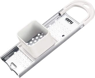 GEFU Spätzlehobel TRADIZIONE für kurze Spätzle | Edelstahl-Hobel mit Kunststoffgriff & Schieber | Spülmaschinengeeignet, ergonomischen Griff