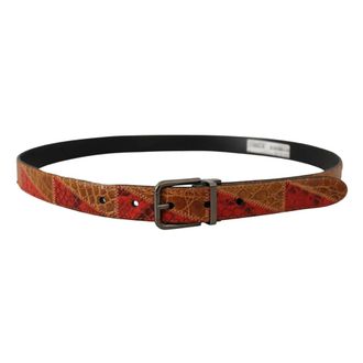 Dolce & Gabbana Exotischer Vintage G&uuml;rtel mit Chromschnalle - - Accessories - Damen - Mehrfarbig - ONE SIZE