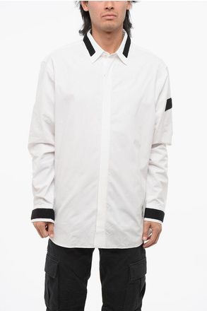 Balmain Poplin Cotton Shirt with Contrasting Details Größe 42